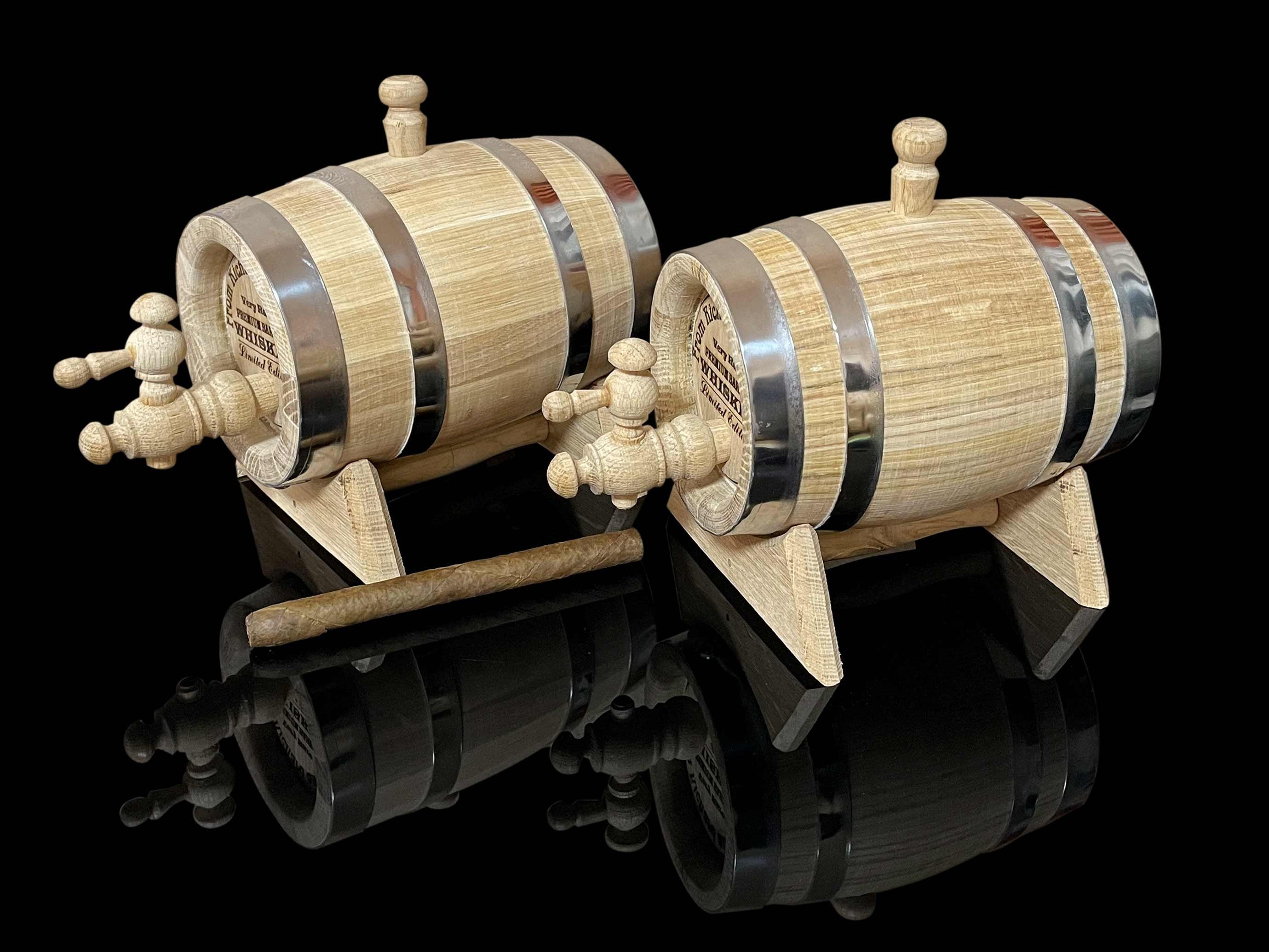 Small Whiskey Barrel, 1, 2, 3, 5. 10, 15 Liter Oak Barrel, Rum, Aging ...