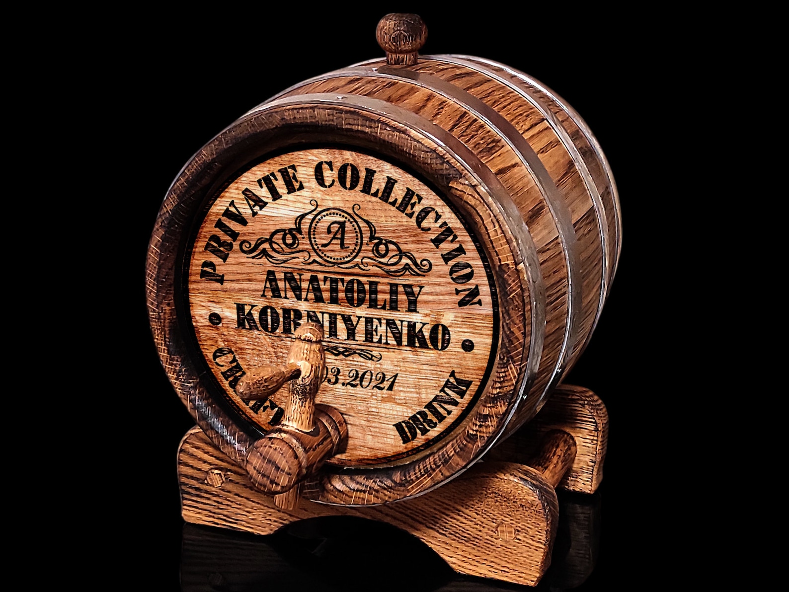 Personalized Oak Barrel for Aging Elite Alcohol: Whiskey, Brandy ...
