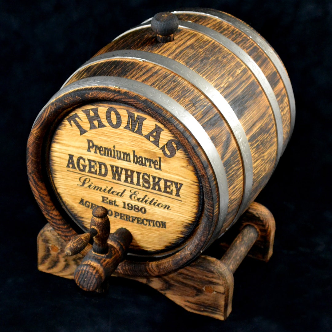 Barrel 1, 2, 3, 5. 10, 15 L Oak Barrel, Rum Bourbon, Aging Barrel Gift ...