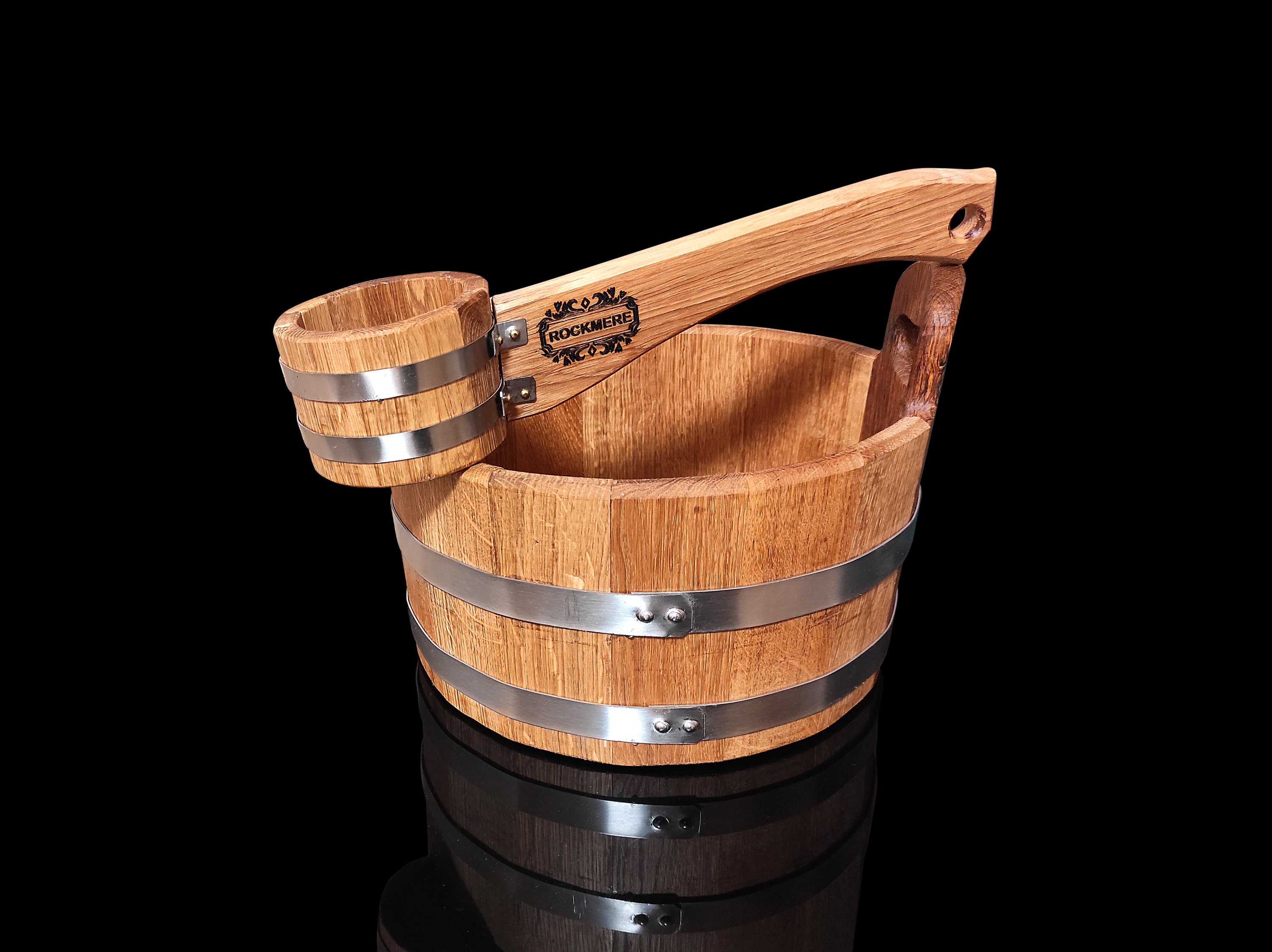 Sauna Oak Bucket Banya Ladle Sauna Oak Accessories Infusion - Etsy