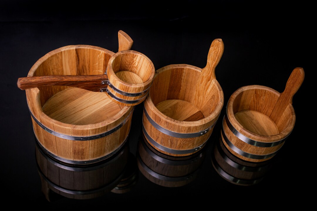 Sauna Bucket, Sauna Accessories, Infusion Bucket, Banya Ladle Bucket 3L ...