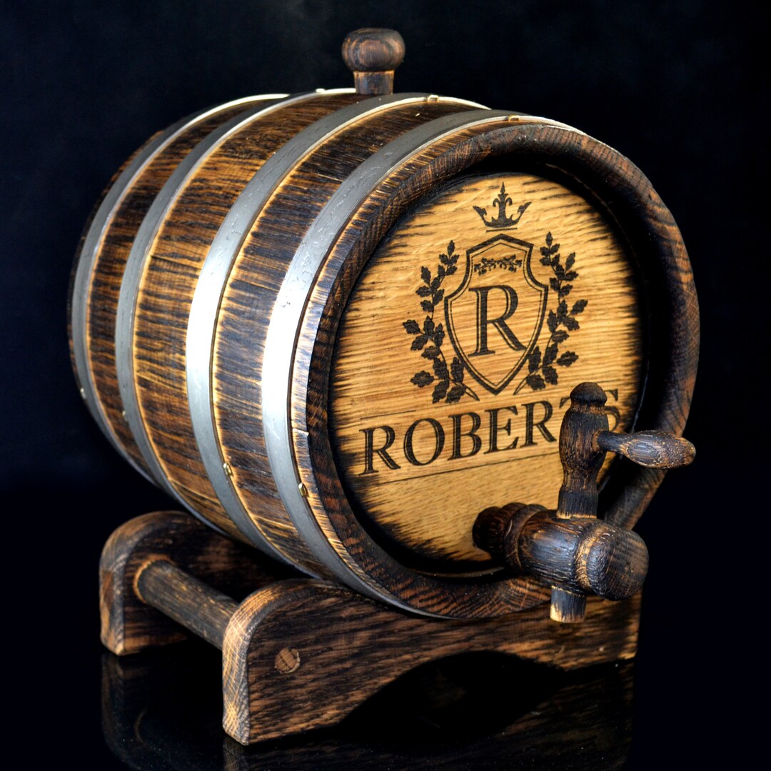 Personalized Oak Aging Whiskey Barrel, 1, 3, 5. 10, 15 Liter Rum ...