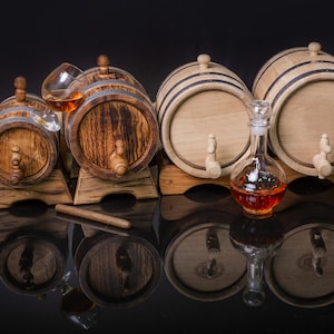 Personalized Oak Barrel Oak Cask 1, 2, 3, 5, 10, 15 Liter Rustic Aging ...