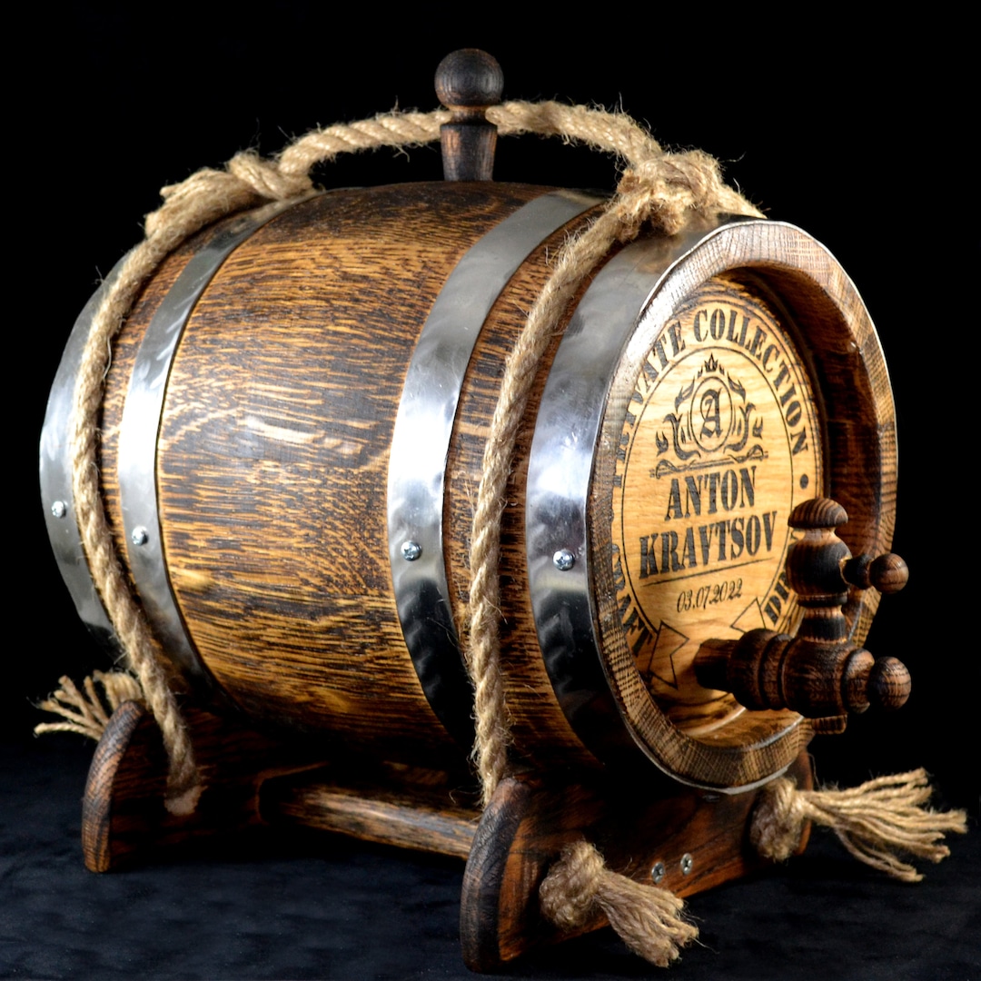 Personalized Whiskey Barrel 1, 2, 3, 5, 10, 15 L Oak Rum Bourbon Barrel ...