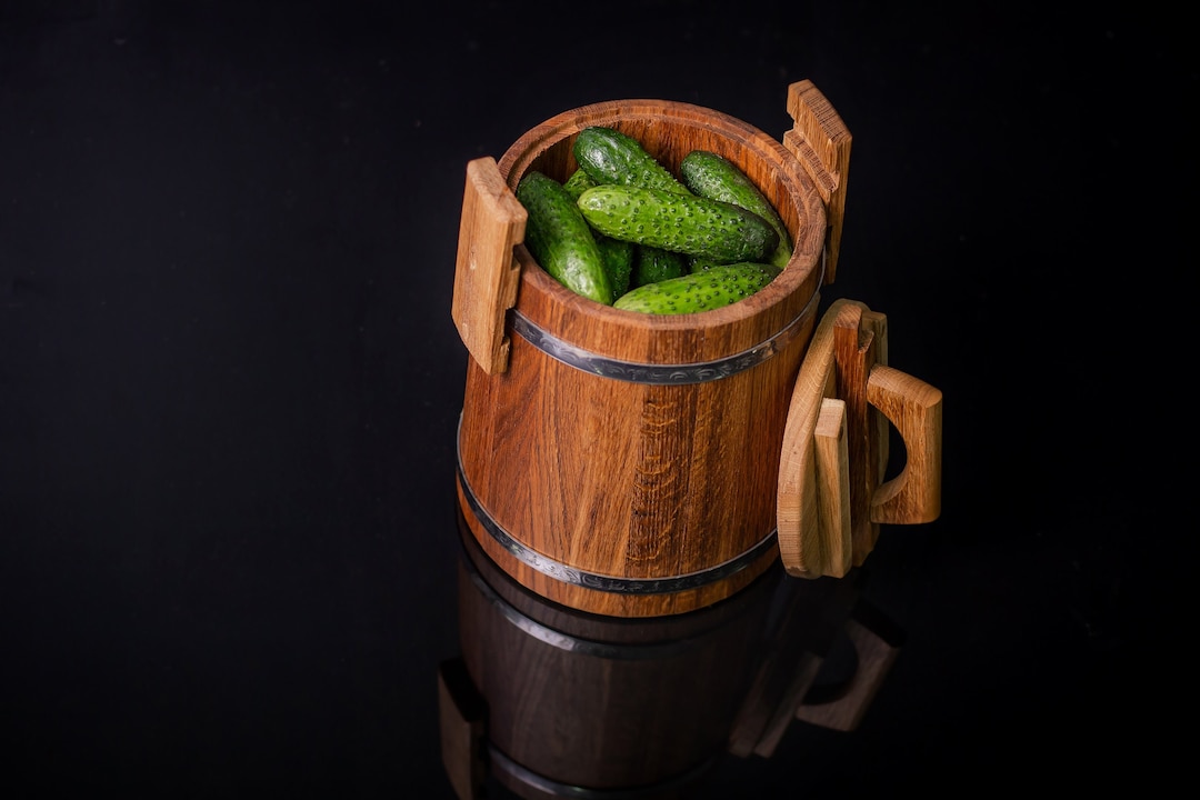 Pickle Oak Barrel / Oak Pickle Barrel With Lid / Wooden Vat - Etsy