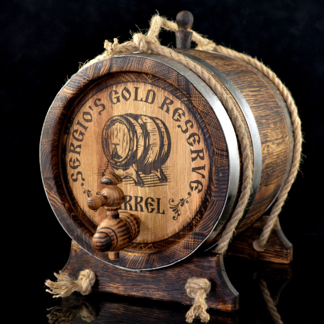 Personalized Oak Barrel, Oak Cask 1, 2, 3, 5, 10, 15 Liter, Aging ...