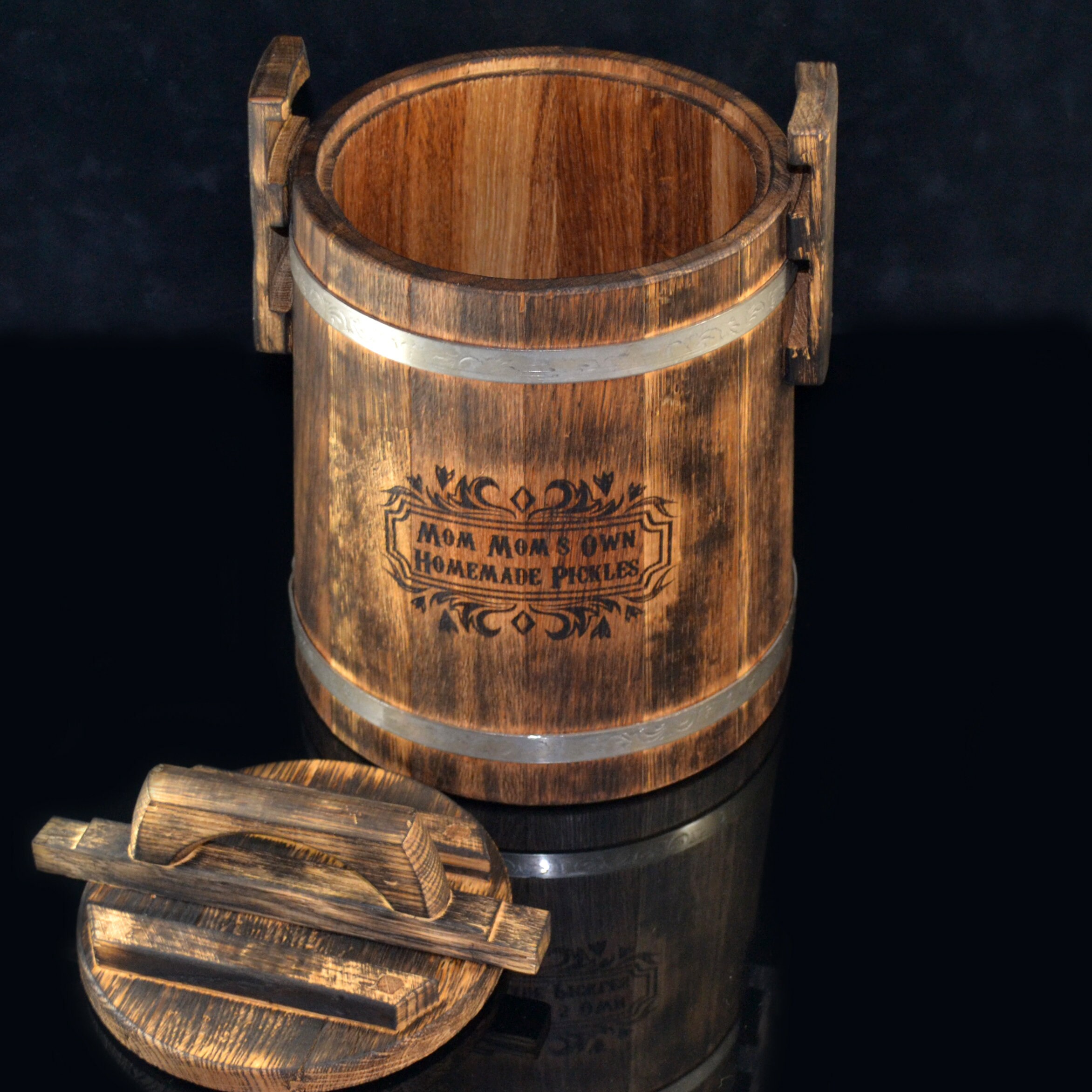 Antique Pickle Oak Barrel / Aging Oak Barrel With Lid / Wooden - Etsy