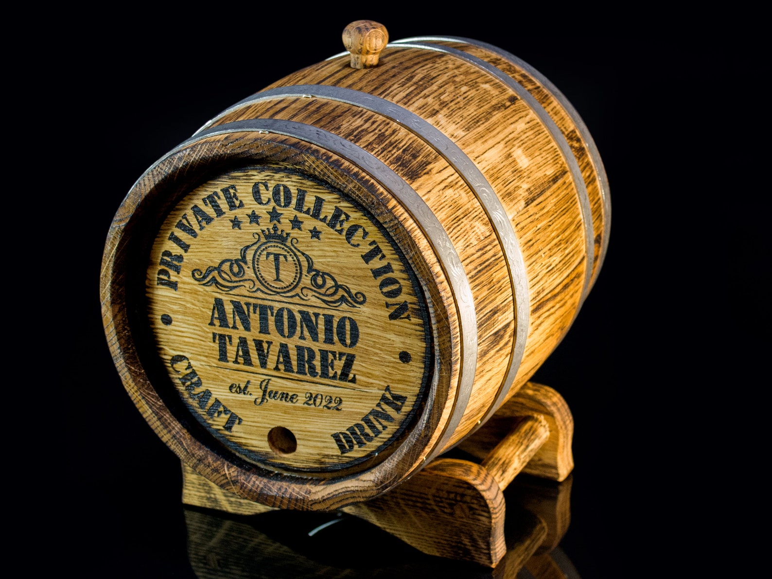 Personalized Oak Barrel for Aging Elite Alcohol: Whiskey, Brandy ...
