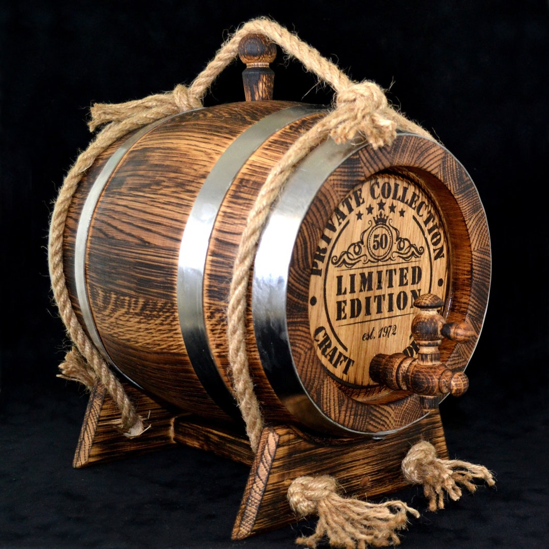 Oak Retro Barrel 1, 3, 5. 10, 15 Liter Oak Barrel, Antique Rum Aging ...