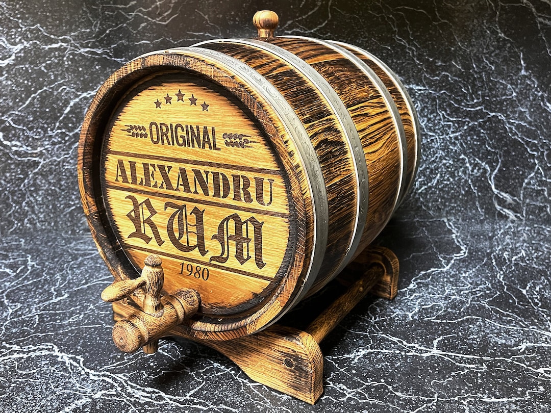 Antique Oak Rum Barrel, 1, 3, 5. 10, 15 Liter, Whiskey Barrel, Aging ...