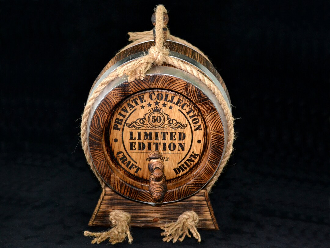 Retro Barrel 1, 3, 5. 10, 15 Liter Oak Barrel, Antique Rum Aging Oak ...