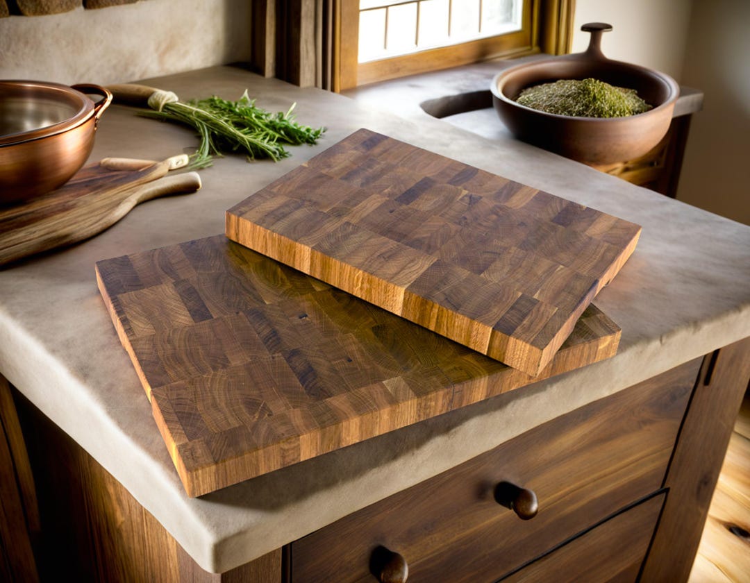 Personalized End Grain Cutting Board – Custom Laser Engraved Oak ...