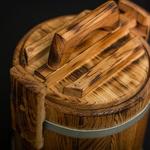 Retro Oak Barrel with Lid / Pickle Oak Barrel / Wooden Vat for | Etsy