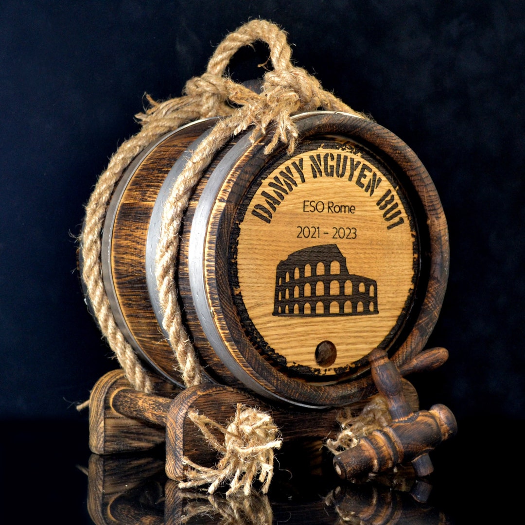Personalized Oak Whiskey Barrel Cask 1, 2, 3, 5, 10, 15 Liter Rustic ...