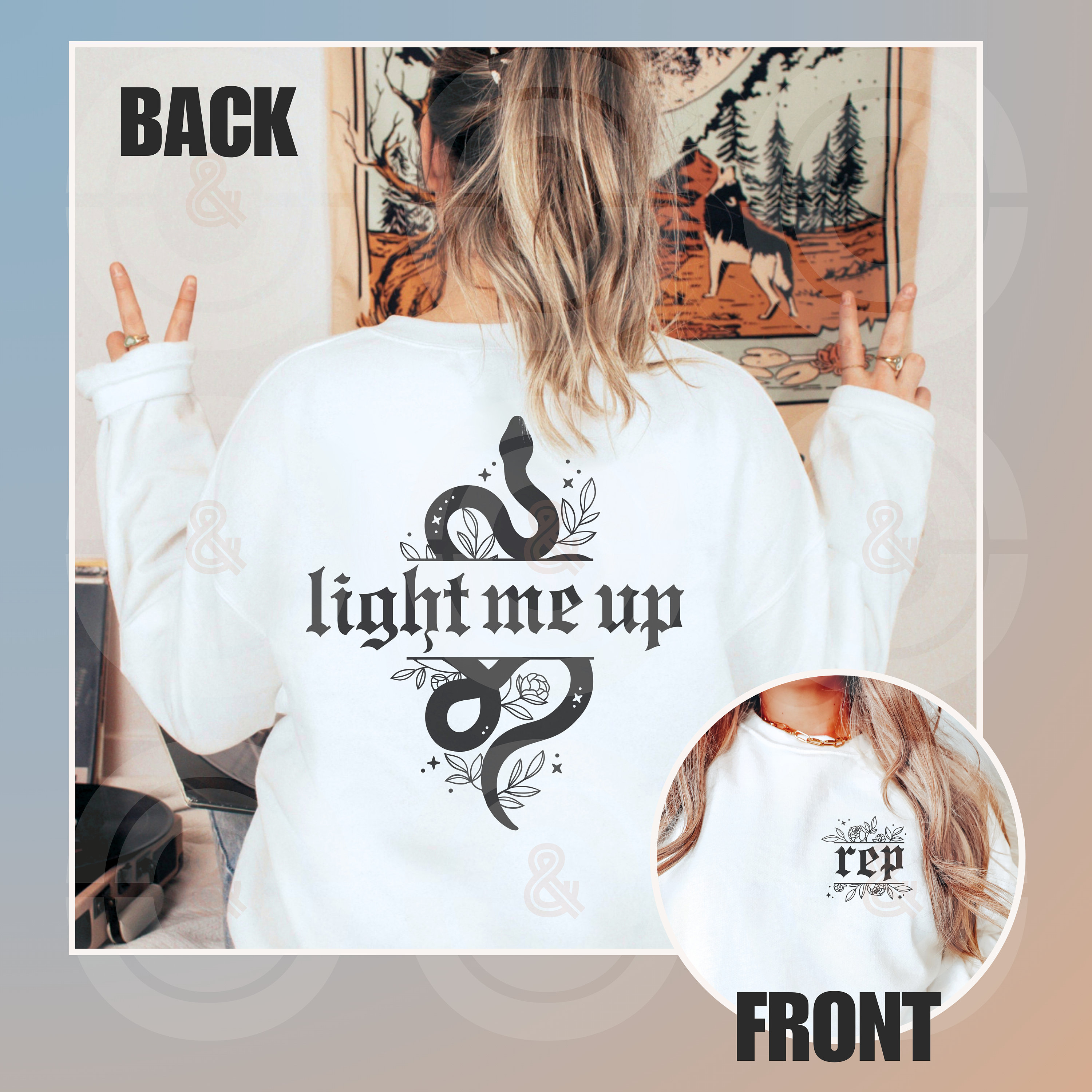 Rep Light Me up Svg Digital Download Bundle, Reputation Svgs, Snake PNG ...