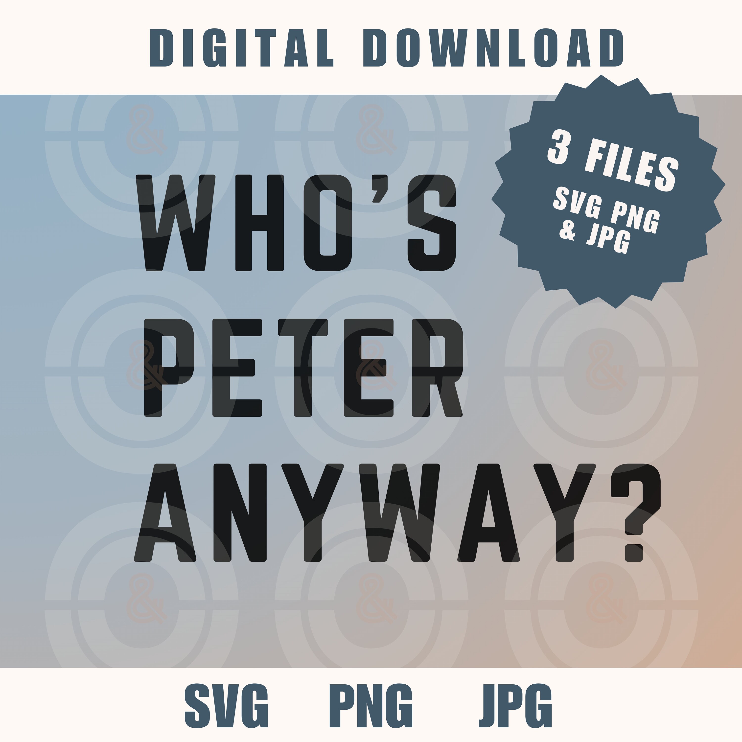 Whos Peter Anyway Svg, TTPD Digital File, Taylor Svg Jpg Png Download ...