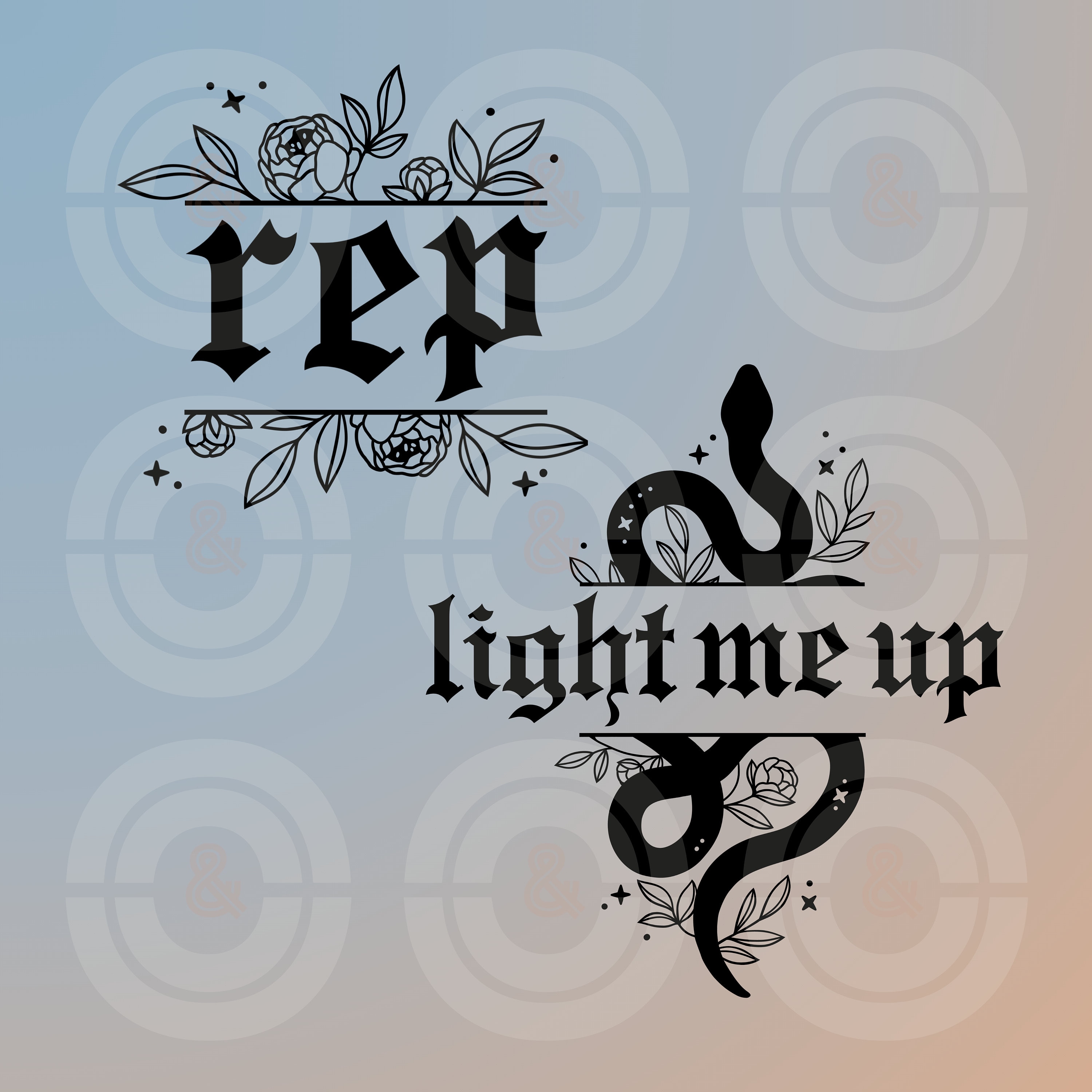 Rep Light Me up Svg Digital Download Bundle, Reputation Svgs, Snake PNG ...