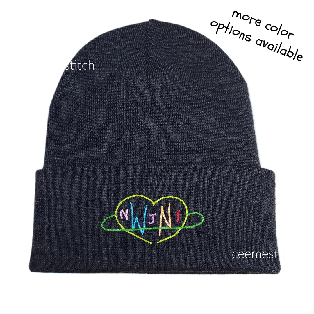 NWJNS Logo Unisex Beanie Hat Hand Embroidered Newjeans Beanie Gift for ...