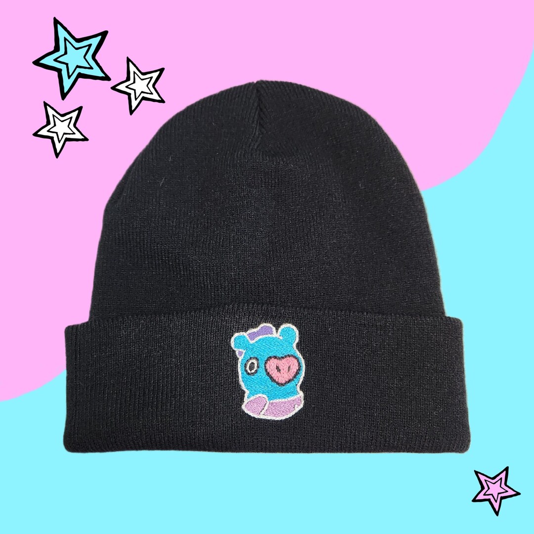 BT21 Character Unisex Beanie Hat • Hand Embroidered Beanies • BTS Fan ...