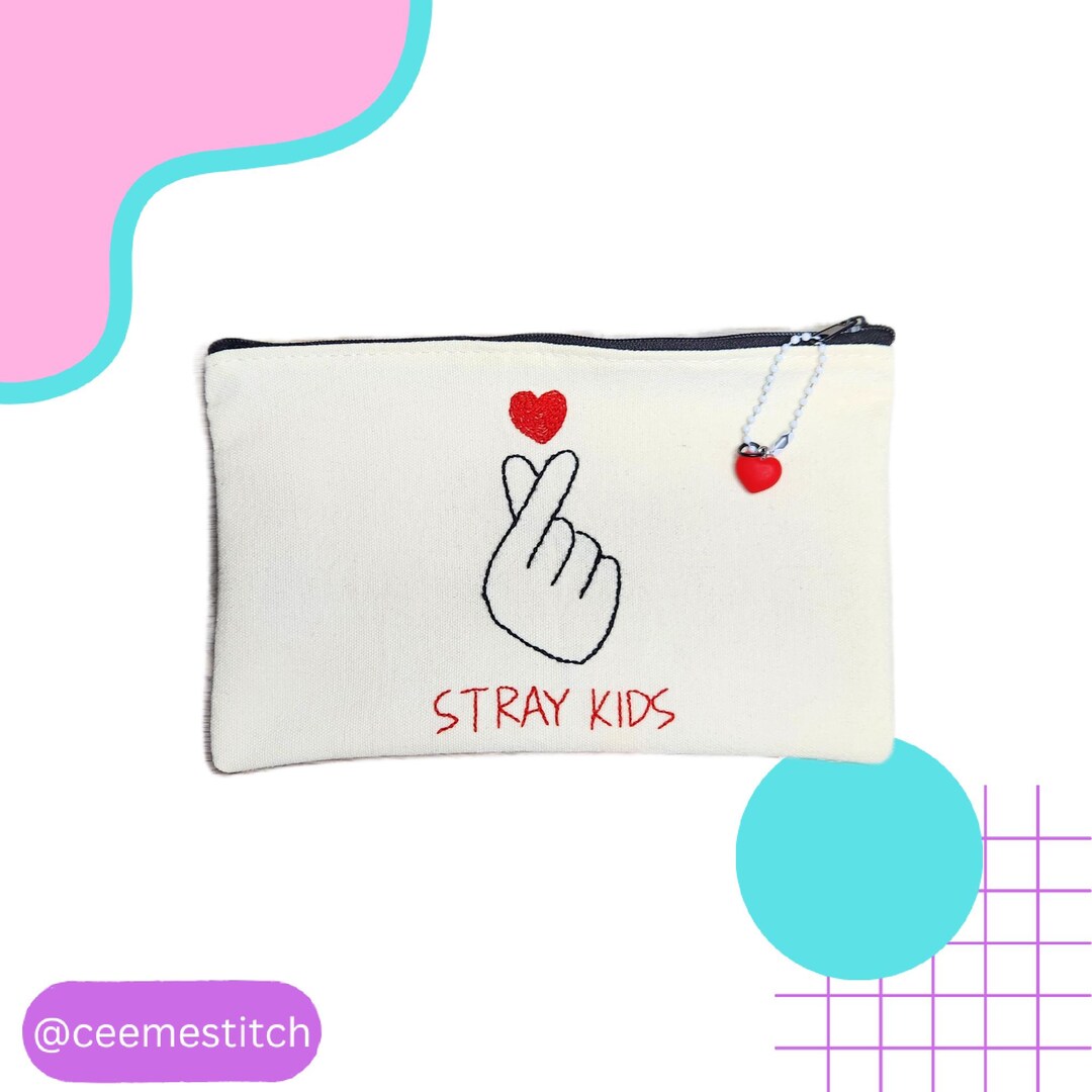 Stray Kids Pouch • Hand Embroidered SKZ Pouch • Ready to Ship Gift ...