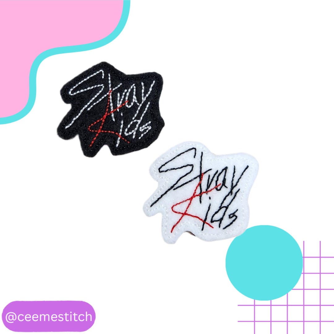 Stray Kids Logo Iron on Patch • 2-inch Hand Embroidered Felt Patch ...