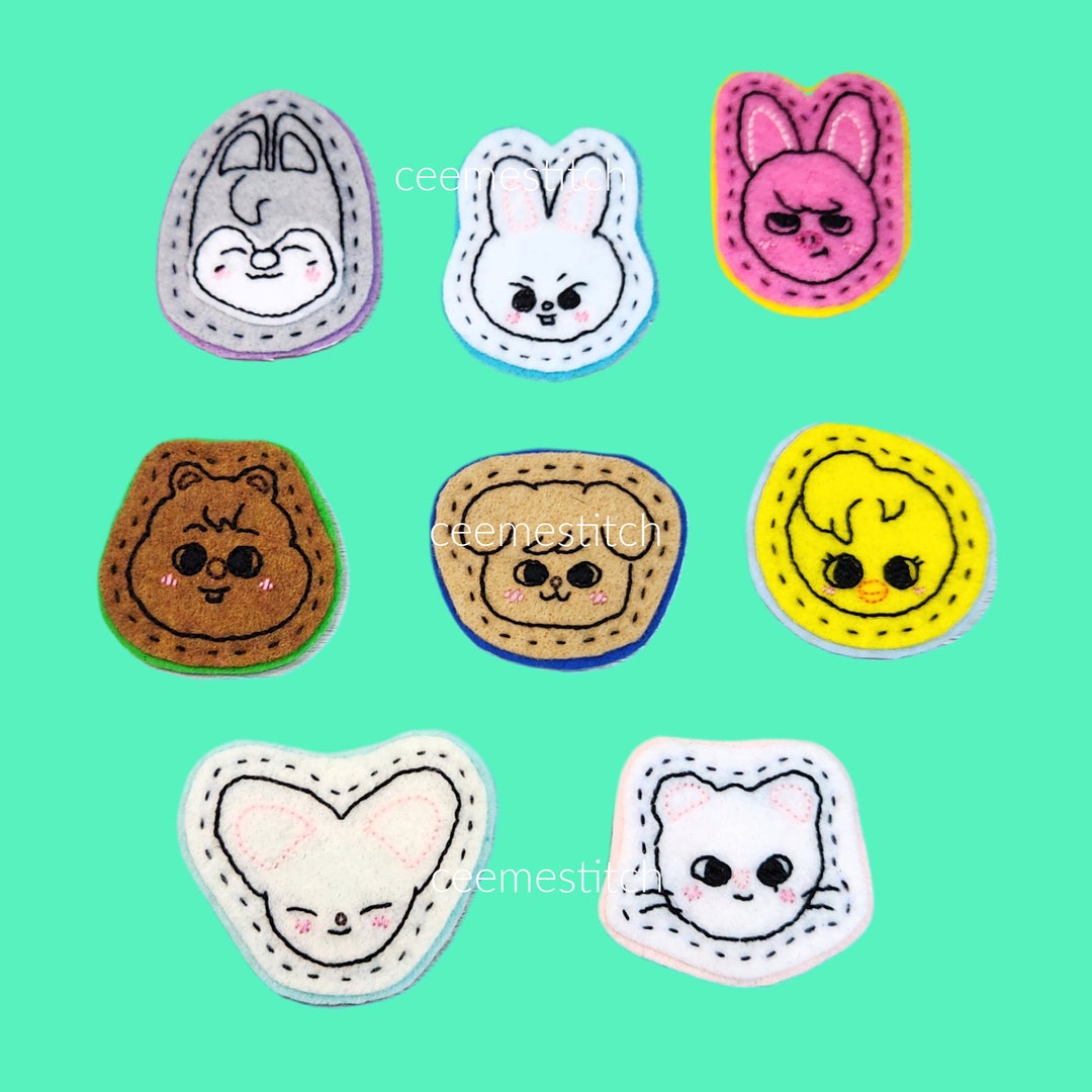 Stray Kids SKZOO Hand Embroidered Iron on Felt Patches - Etsy