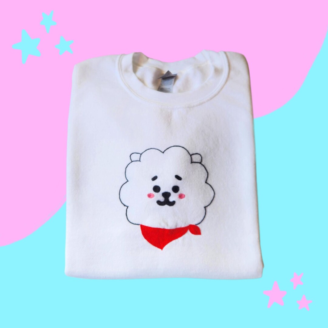 BT21 RJ Unisex Sweatshirt • Hand Embroidered Sweatshirt • BTS Jin ...