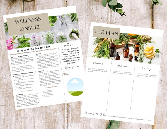 Doterra Essential Oils Wellness Consult Template for - Etsy