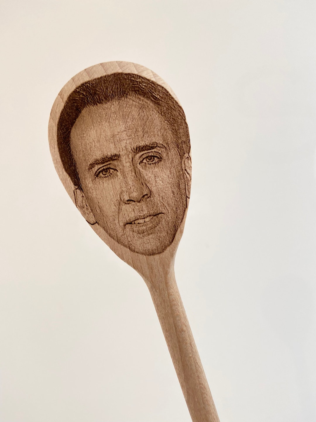 Nicolas Cage Face Wooden Spoon: Engraved Meme Gift - Etsy