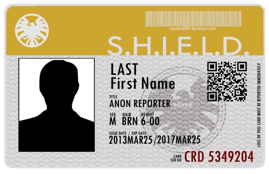 Distintivo identificativo dell'agente SHIELD: foto personalizzata e ...