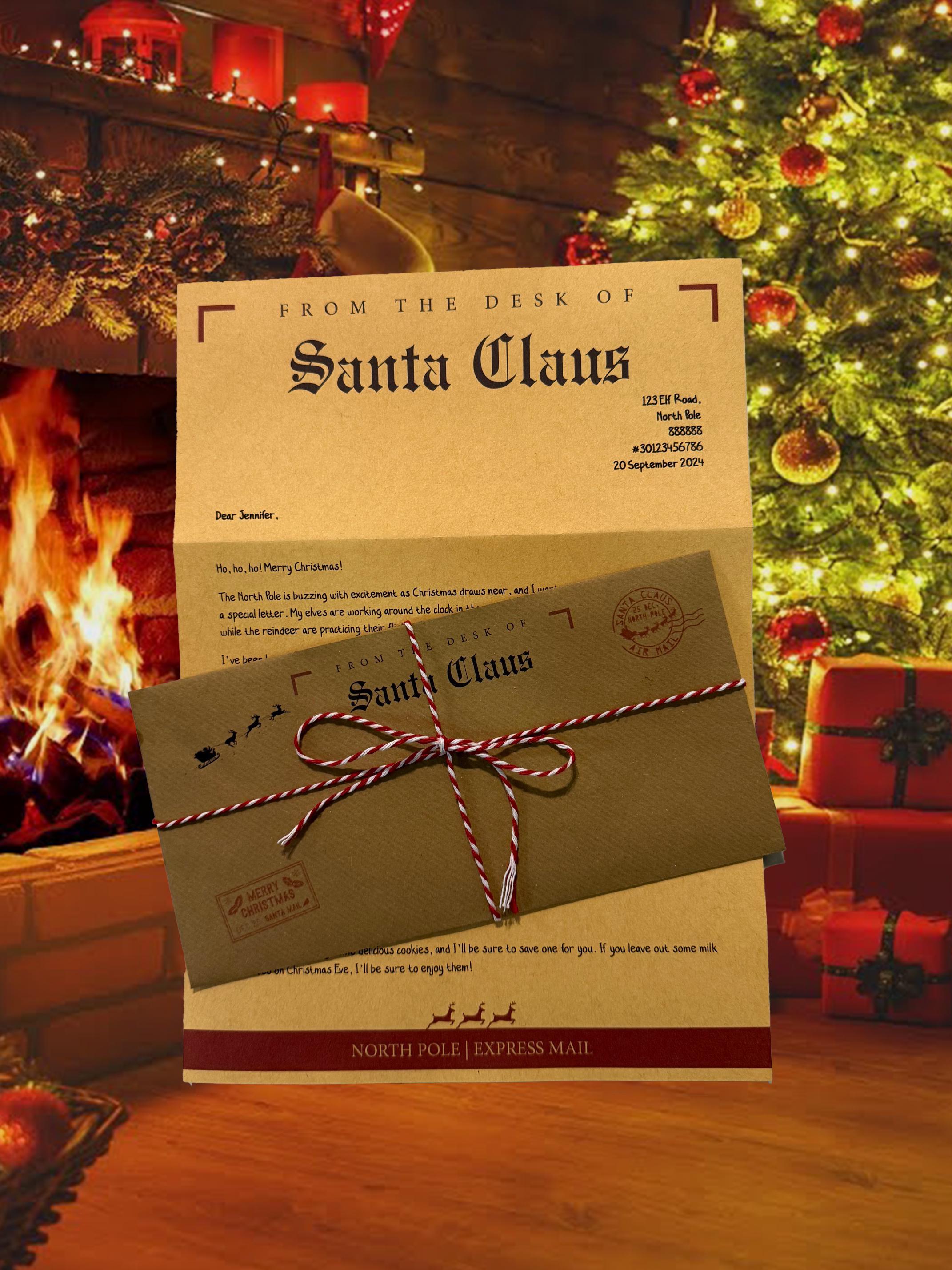 2024 Official Letter Mailed From Santa | Personalised Santa Letter - Etsy