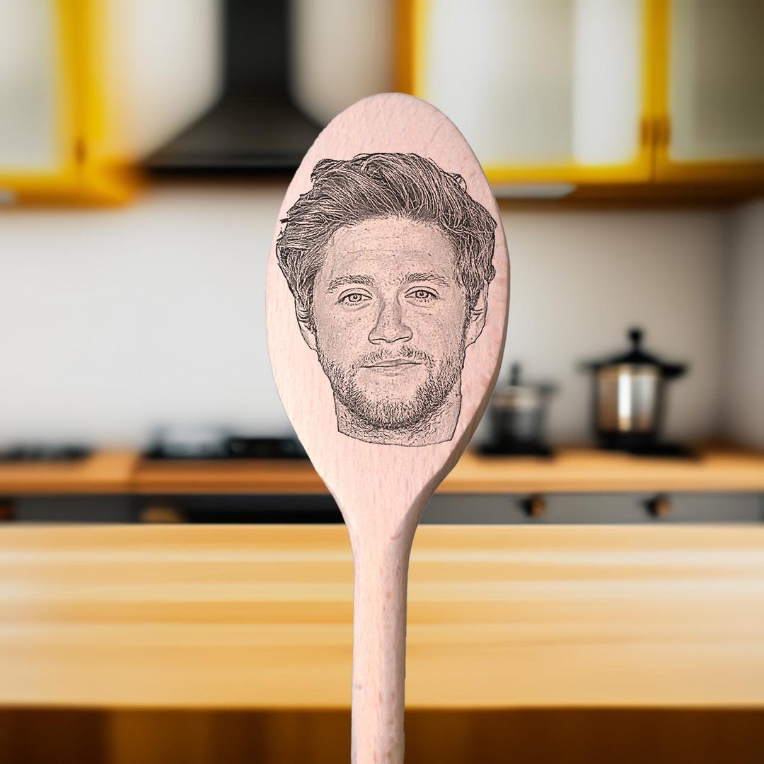 Your Face on a Spoon, Engraved Wooden Spoon, Personalised Gift for Mum ...