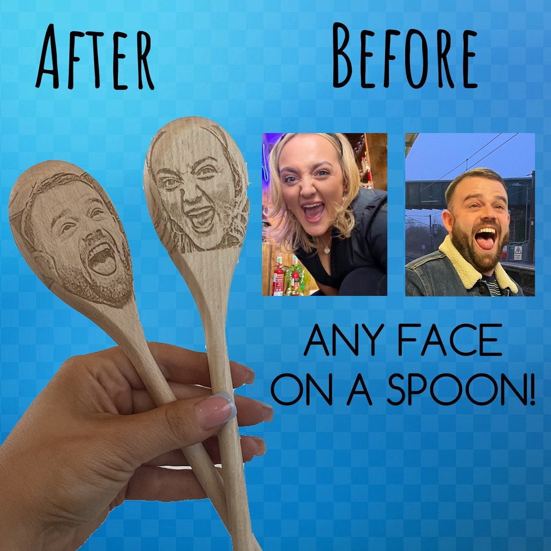 Your Best Friend's Face on Wooden Spoon, Face Spoon, Housewarming ...