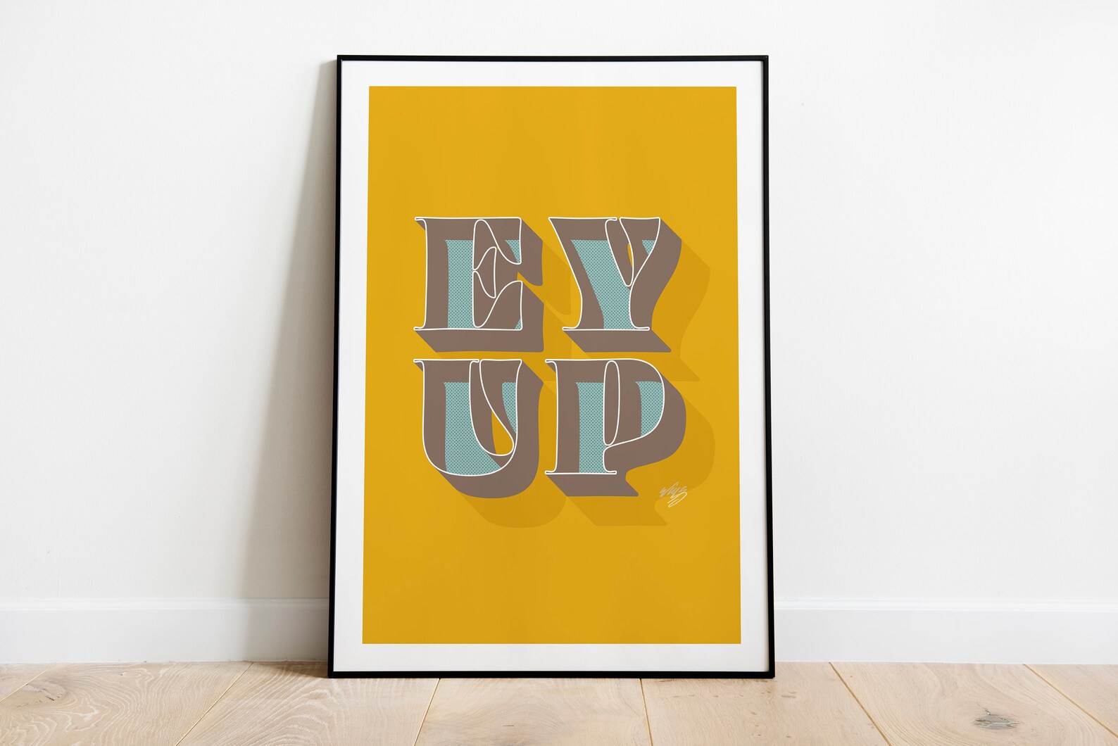 Yorkshire Typography Art Print (EY UP) - Yorkshire Sayings - Sheffield ...