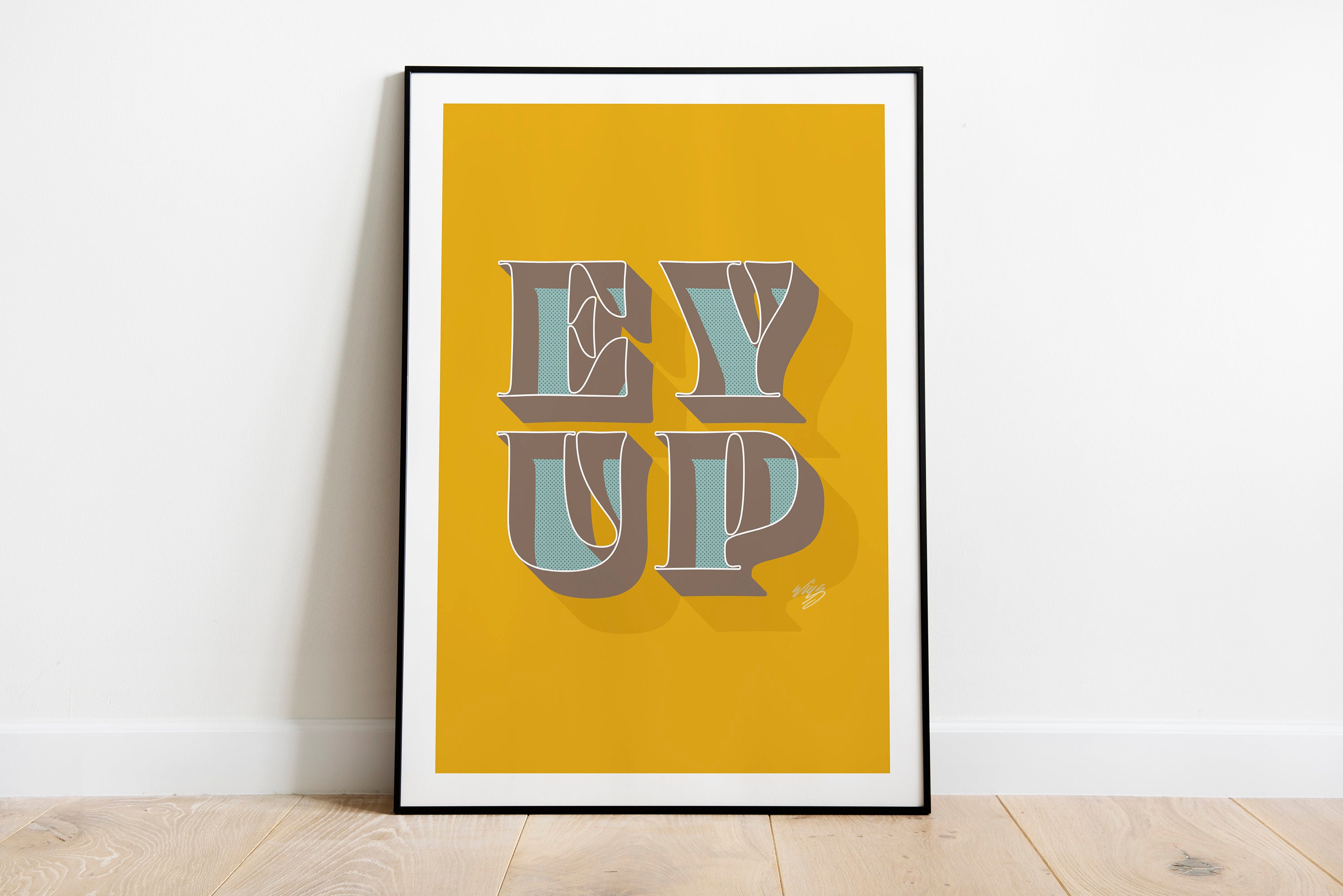 Yorkshire Typography Art Print (EY UP) - Yorkshire Sayings - Sheffield ...