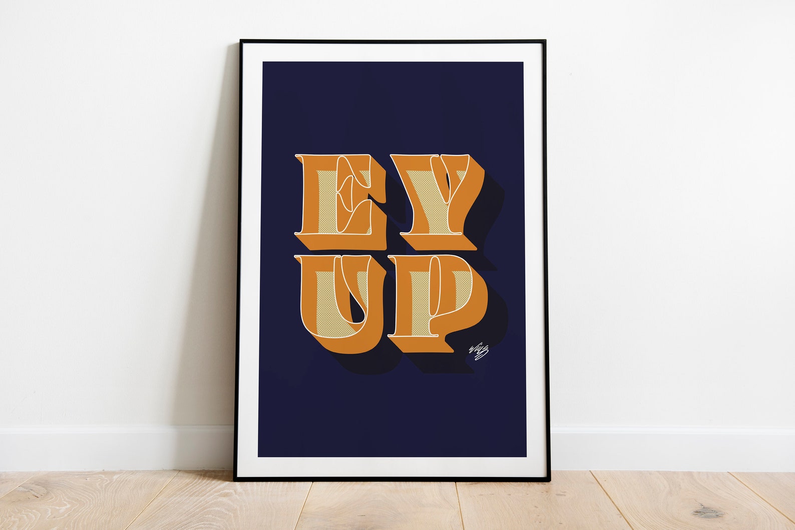 Yorkshire Typography Art Print (EY UP) - Yorkshire Sayings - Sheffield ...