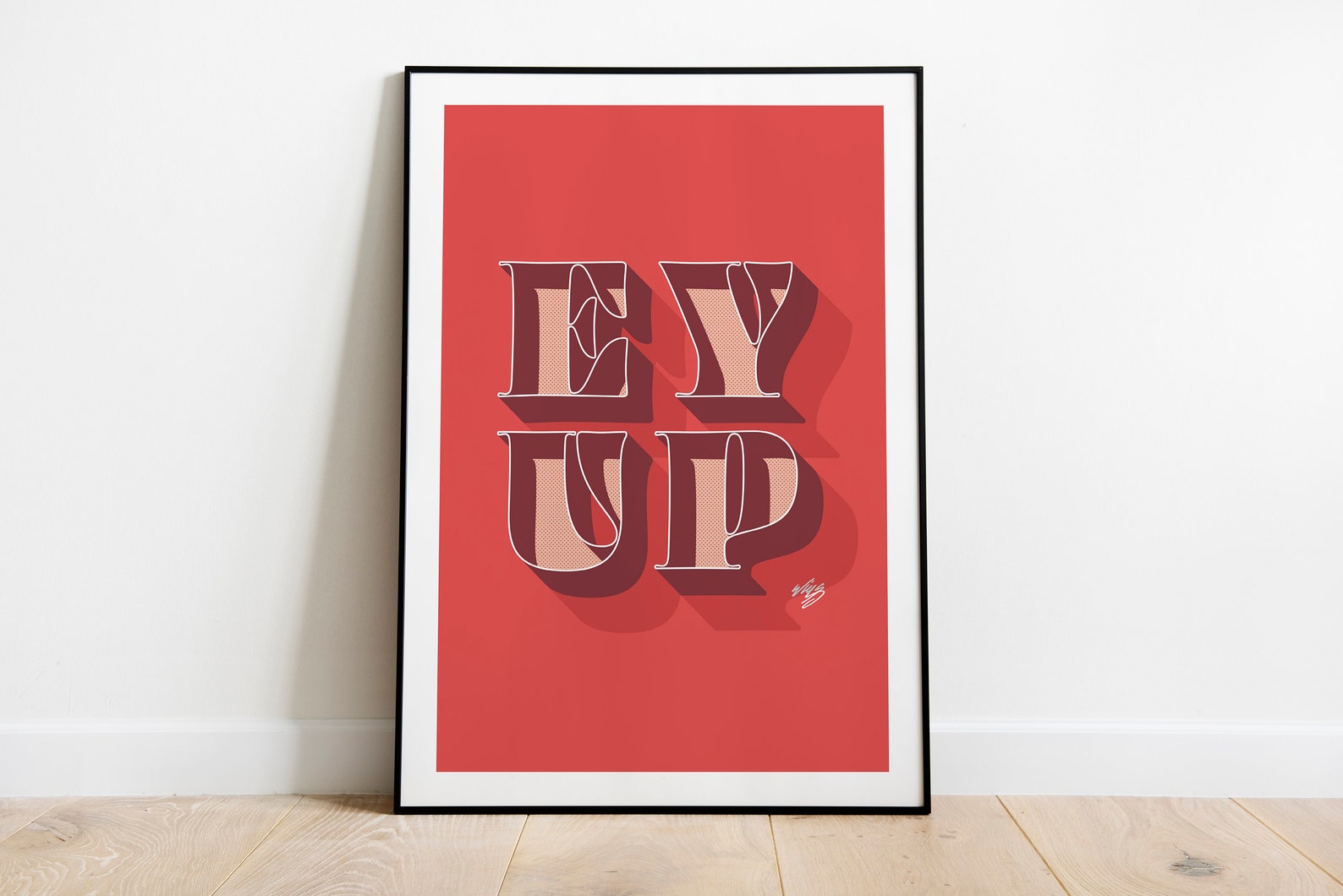 Yorkshire Typography Art Print (EY UP) - Yorkshire Sayings - Sheffield ...