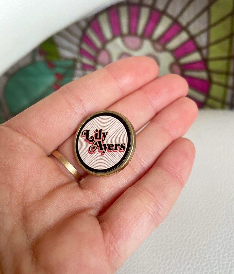 Lily Ayers Retro Pin Badge - Etsy UK