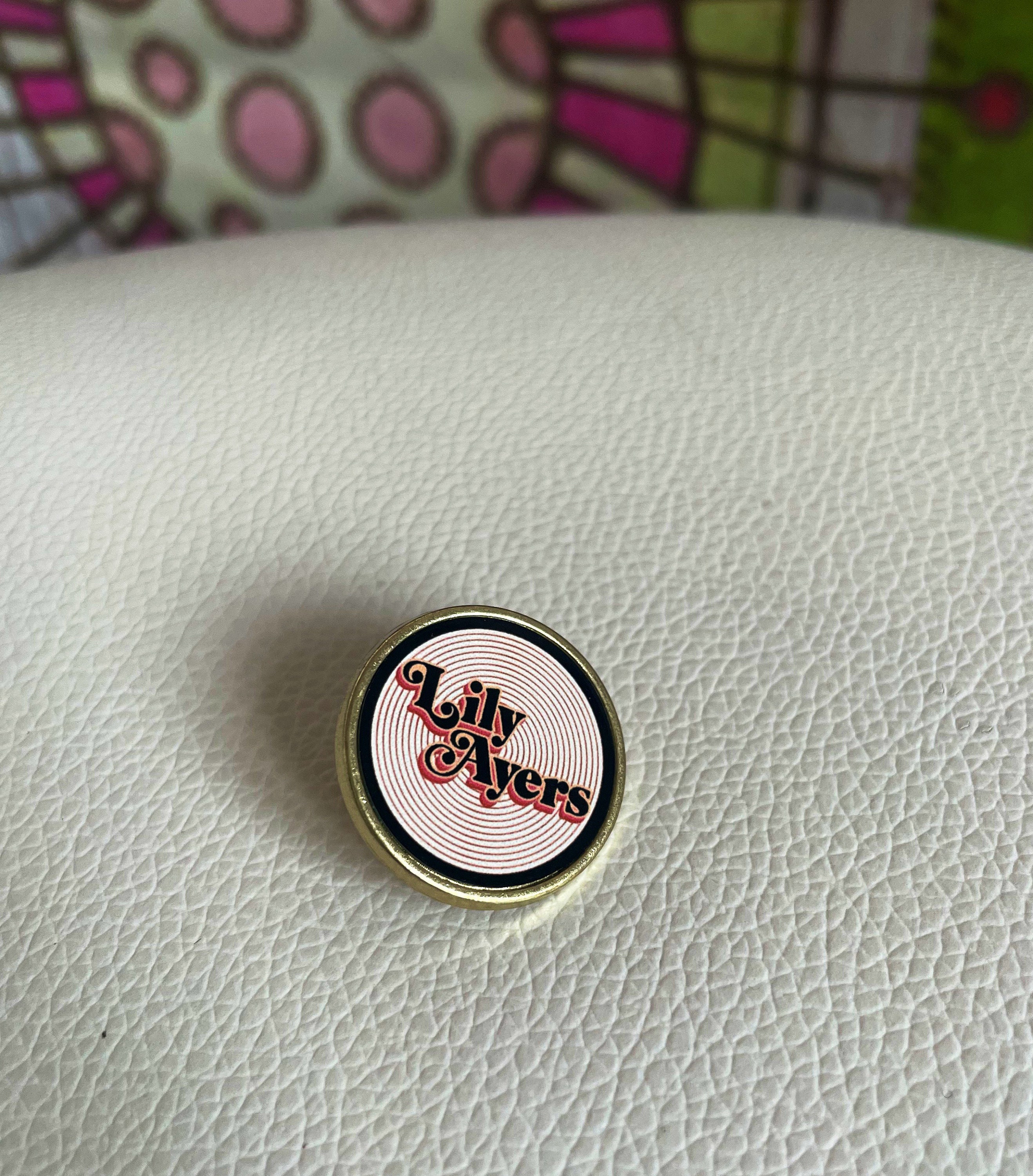 Lily Ayers Retro Pin Badge - Etsy UK