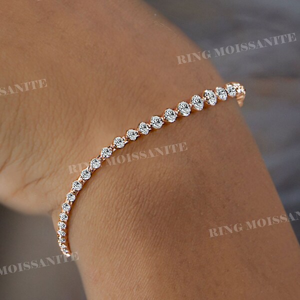 Bezel Set Bracelet - Etsy