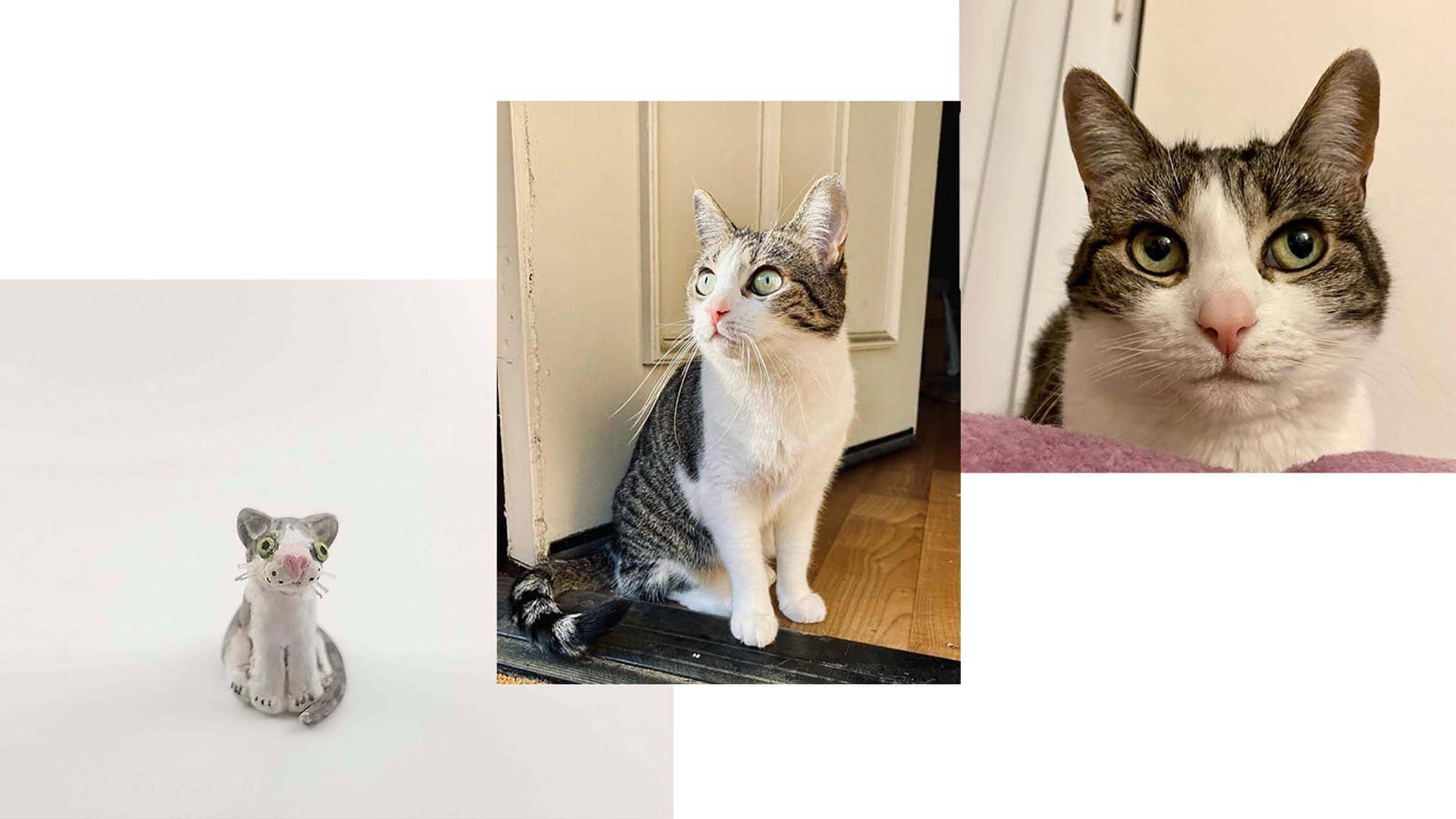 Custom Kitty Figurine Handmade Miniature Polymer Clay - Etsy