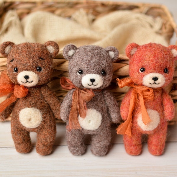 Felt Teddy Bear - Etsy