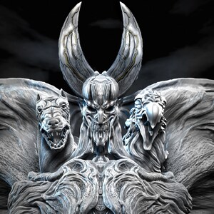 Demon Bune Sculpture Duke Bune Statue 3D Printed Resin - Etsy