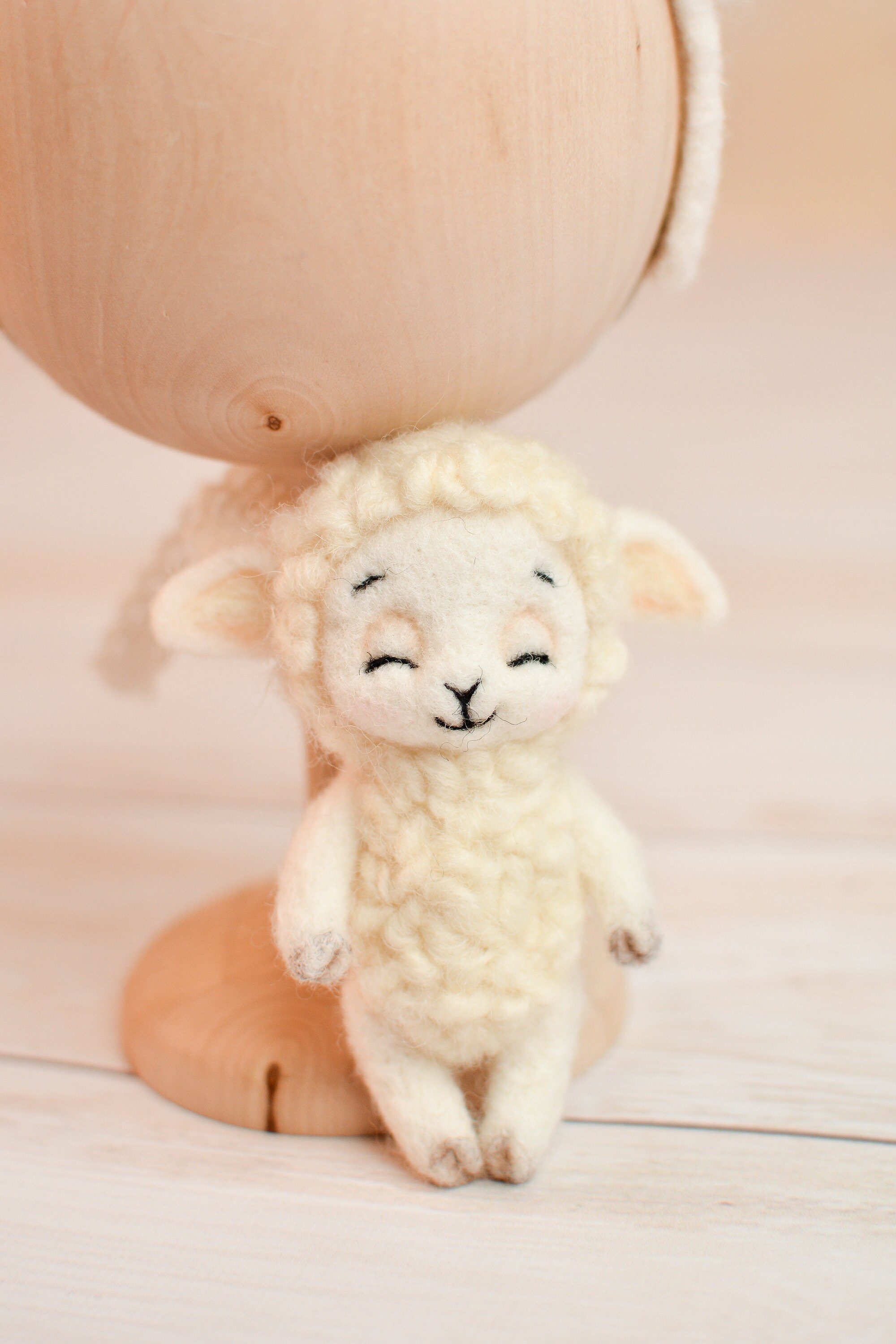 Newborn Lamb Props Set of Headband and Wool Sheep Toy Newborn Felted ...