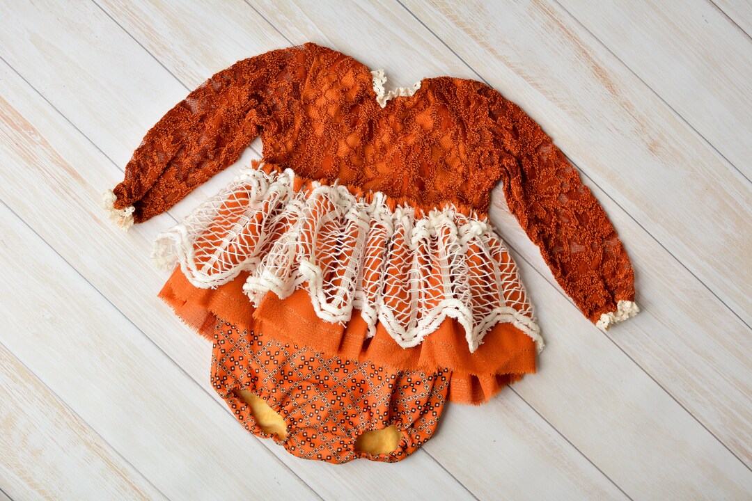 Infant Terracotta Romper (9-12 Months) for Little Girls Cakesmash Photo ...