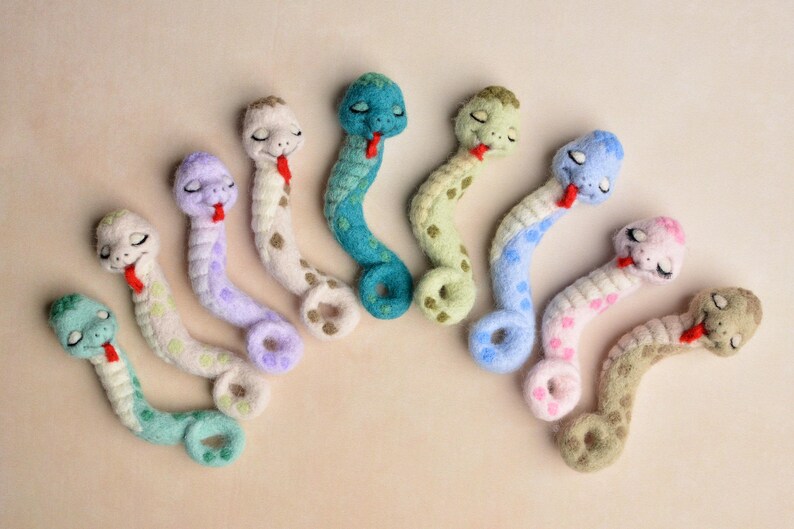 Newborn Snake Set, Knitted Snake Hat and Felted Toy, Baby Coming Home ...