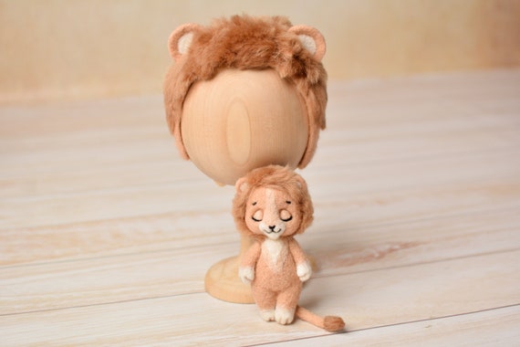 NEWBORN PROPS Set of Lions Hat and Wool Toy Lion Headband - Etsy