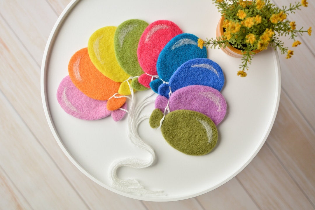 Newborn Felted Balloons, Wool Balloons Props, Baby Balloons Toy ...