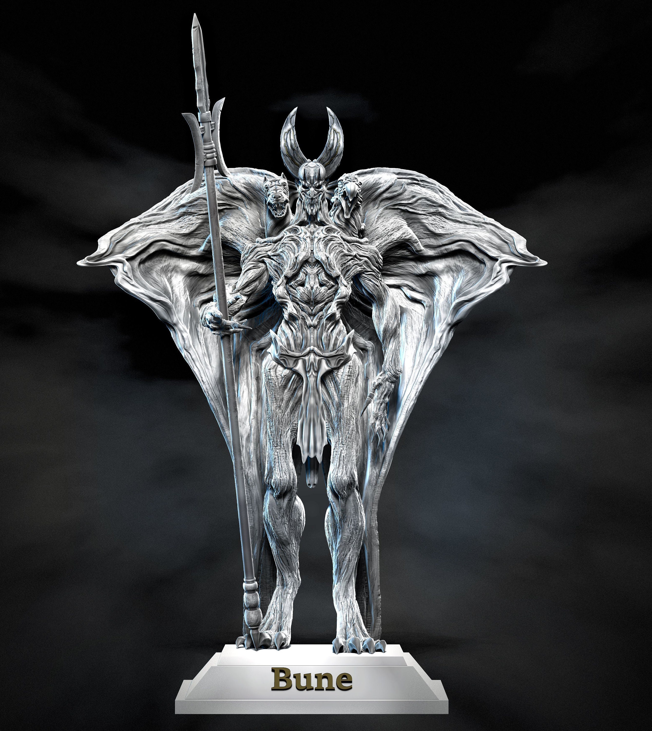 Demon Bune Sculpture Duke Bune Statue 3D Printed Resin - Etsy