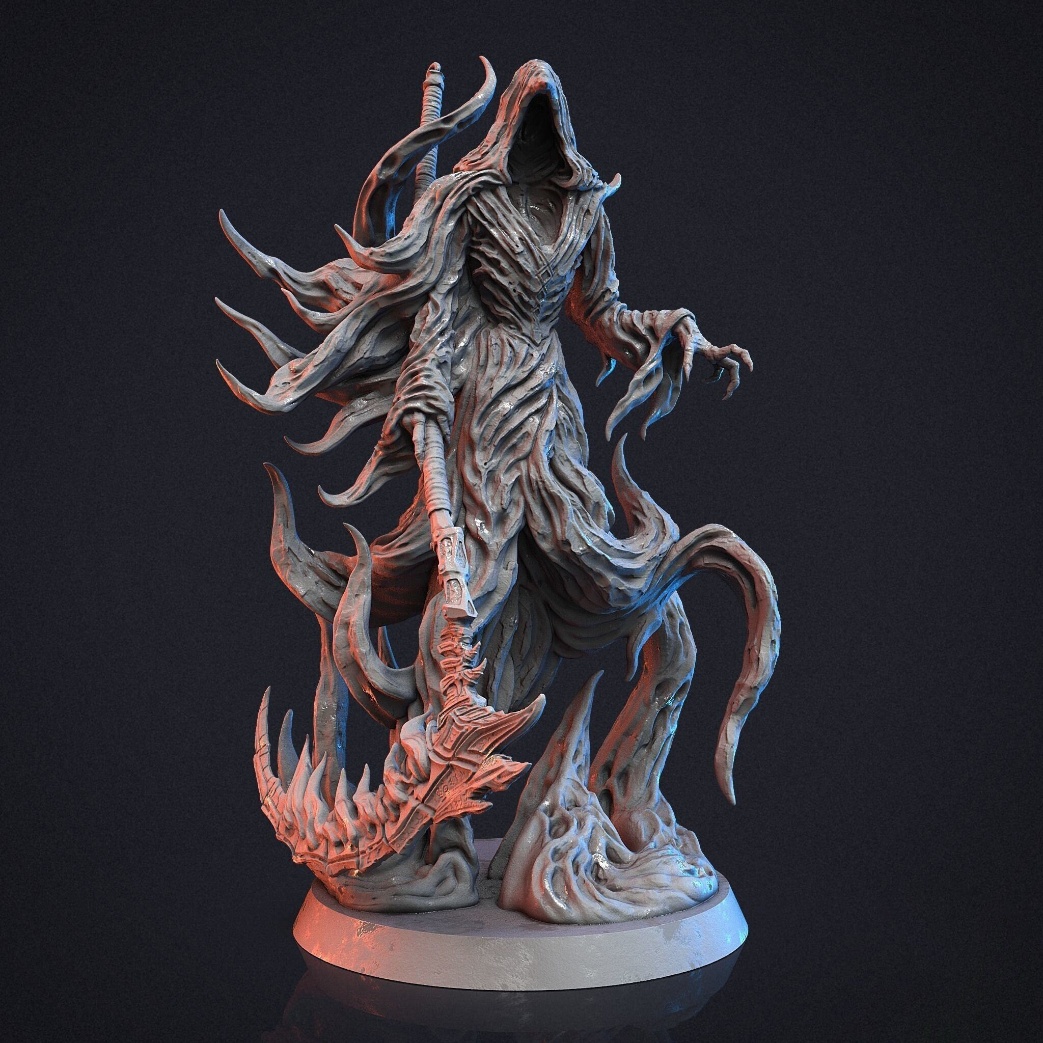 Grim Reaper Sculpture 12K Resin 3D Printed Collectible Figure Mistic ...